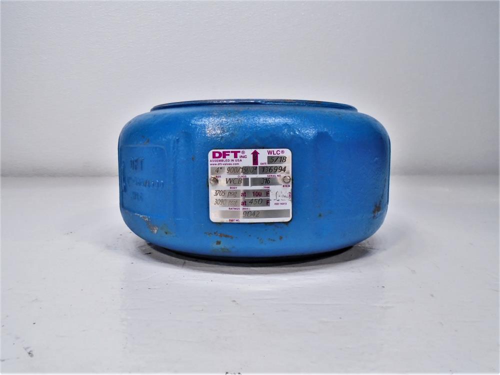 DFT 4" 900/1500# Wafer Style Silent Check Valve #9042, WCB Body, 316 Trim