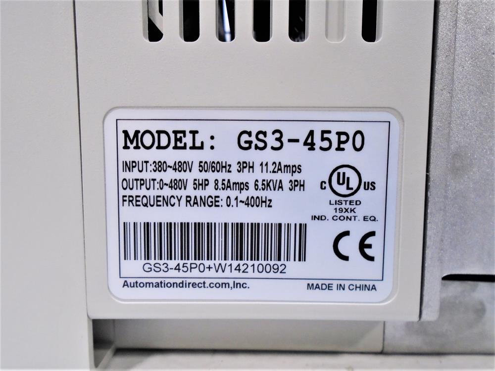 Dura Pulse 5 HP, 460V, 3 PH AC Drive, GS3-45P0+W14210092