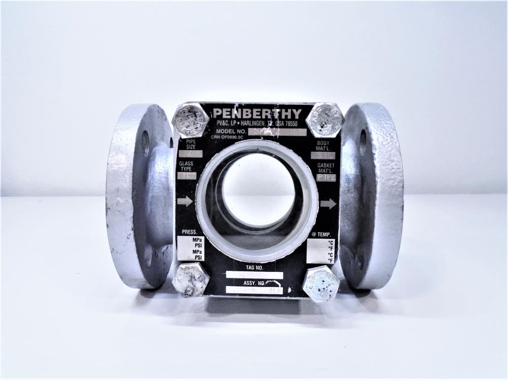 Penberthy 2" 150# Flanged Sight Glass Valve, Plain Style, SFF2