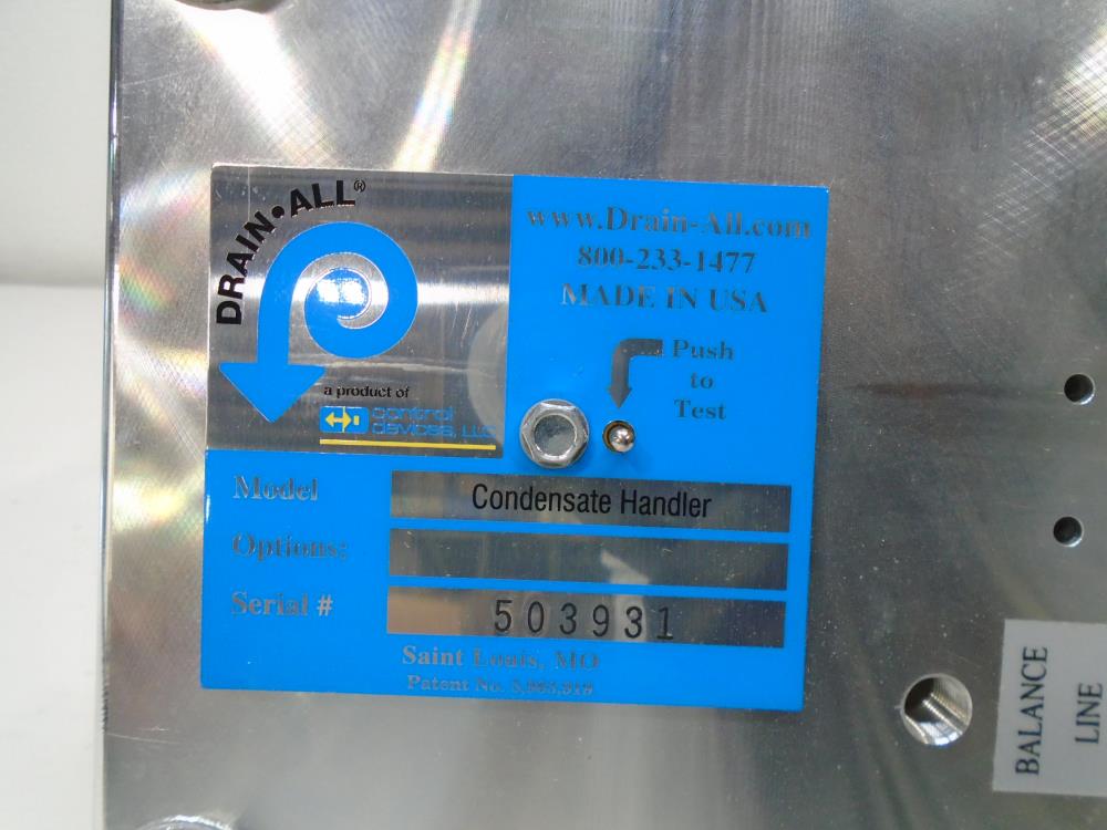 Drain-All Condensate Drain, Model Condensate Handler