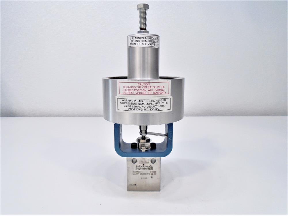 Parker Autoclave 9/16" Medium Pressure Needle Valve #20SM9071, 316SS w ...