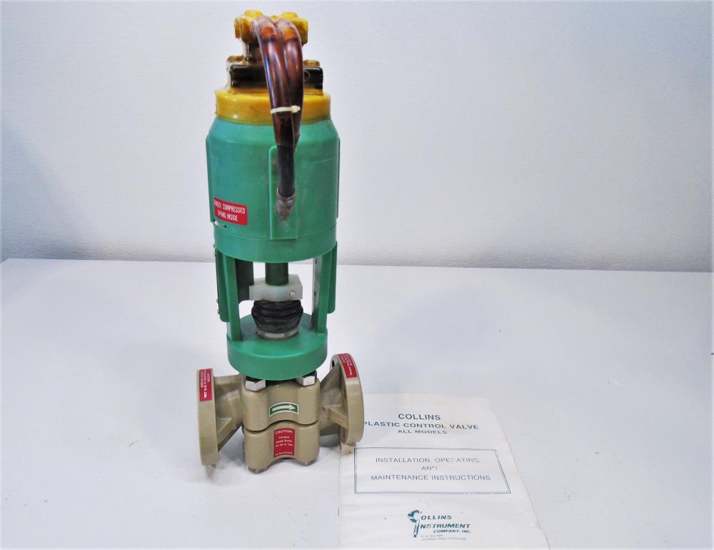 Collins Instrument 1" Flanged Plastic Control Valve 1060-1-880P01-D5C-0 ...