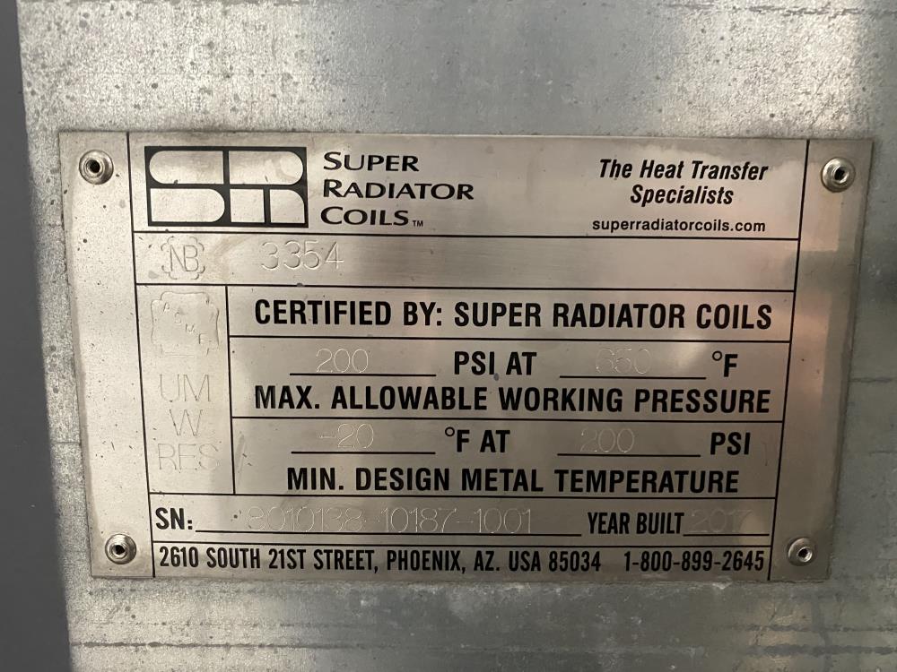 Super Radiator Coils #3354 Heat Transfer, 200 PSI, Size 39 x 16 x 39, 2 ...