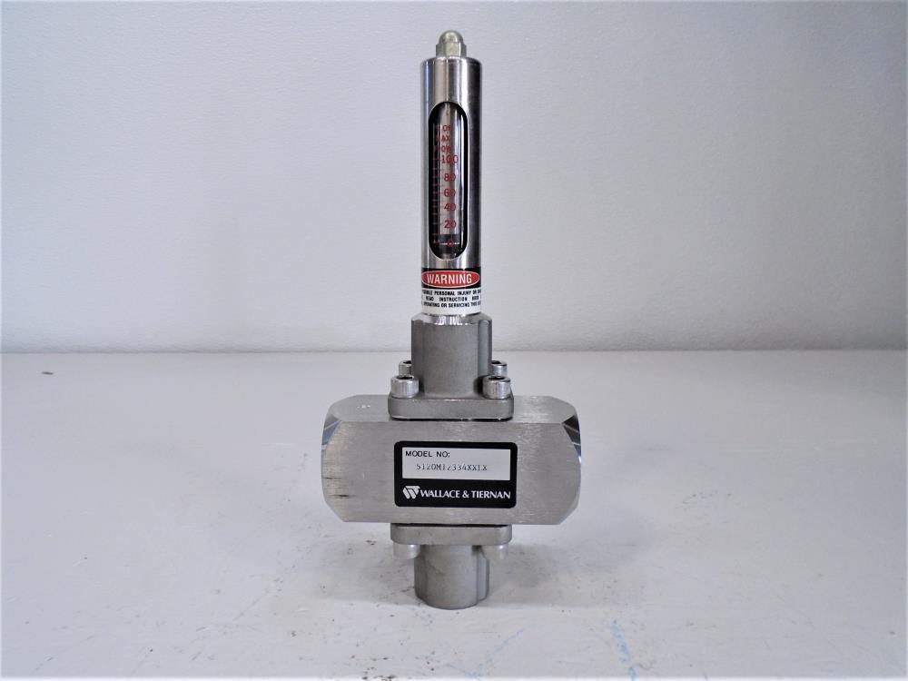 Wallace & Tiernan 0-100% Flow Stainless Steel Armored Purge Meter ...