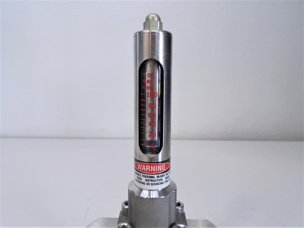 Wallace & Tiernan 0-100% Flow Stainless Steel Armored Purge Meter ...