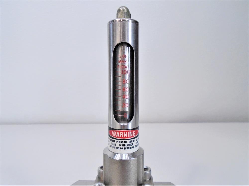 Wallace & Tiernan 0-100% Flow Stainless Steel Armored Purge Meter ...
