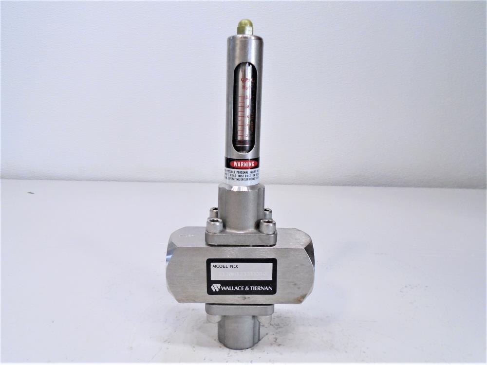 Wallace & Tiernan 0-1.0 H2O GPM Stainless Armored Purge Meter ...