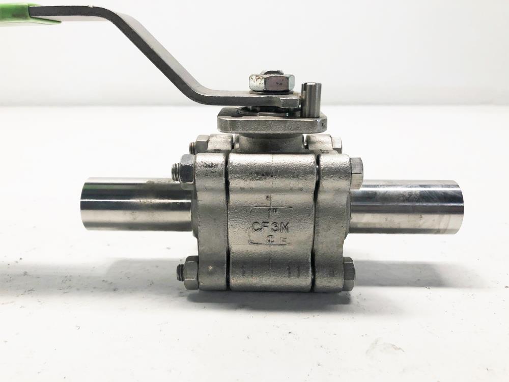 Habonim 1" Weld Sanitary Ball Valve, Stainless, A48X-6666AT/ETO