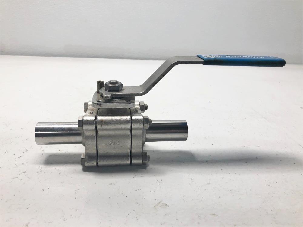 Habonim 1” Weld Sanitary Ball Valve, Stainless, #48-6666AT/ETO-E32