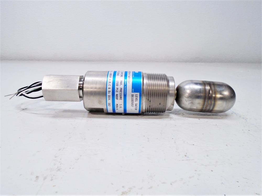 SOR 1.5" Electric Float Level Switch 1510B-G5A-C-W9-ES, Stainless Steel