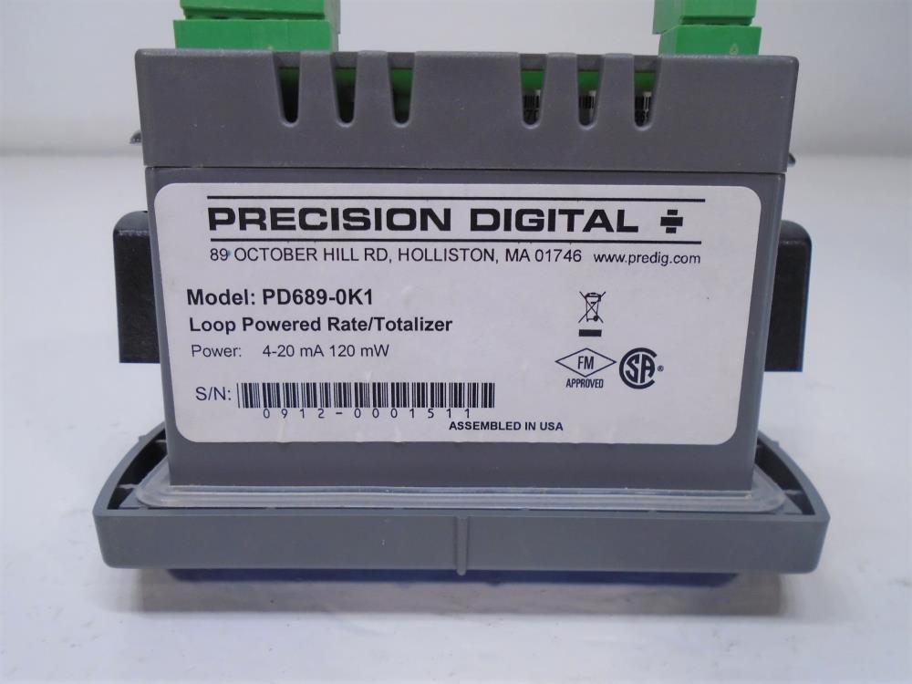 Precision Digital Looped Powered Flow Rate/Totalizer Panel Meter, PD689-0K1