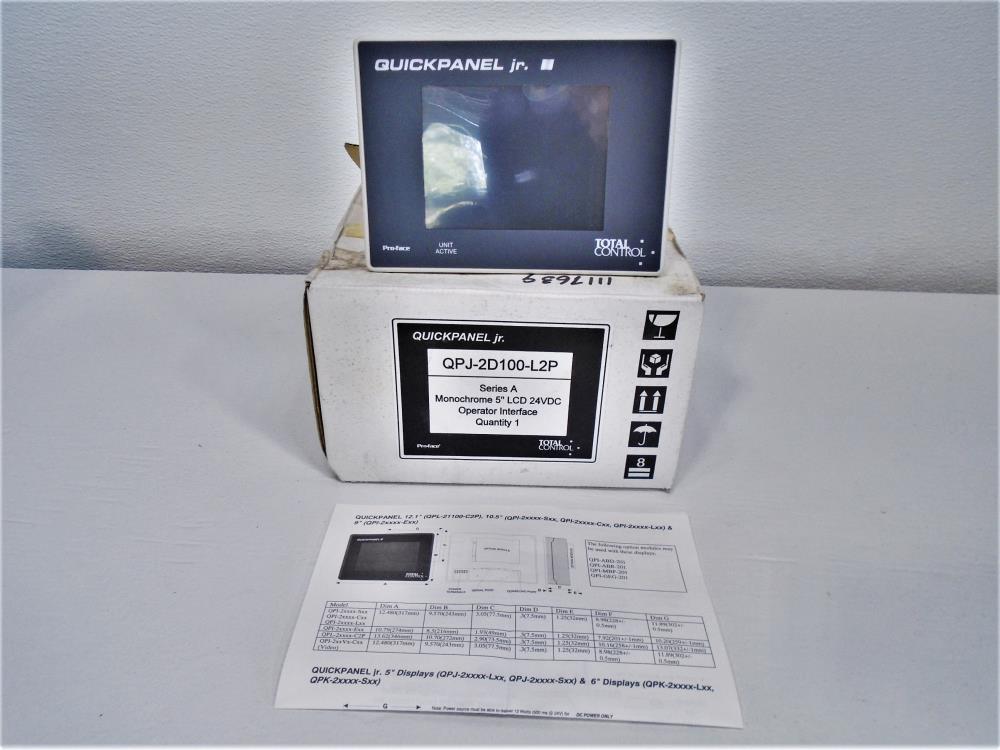 Total Control QuickPanel Jr. Monochrome 5" LCD Operator Interface QPJ ...