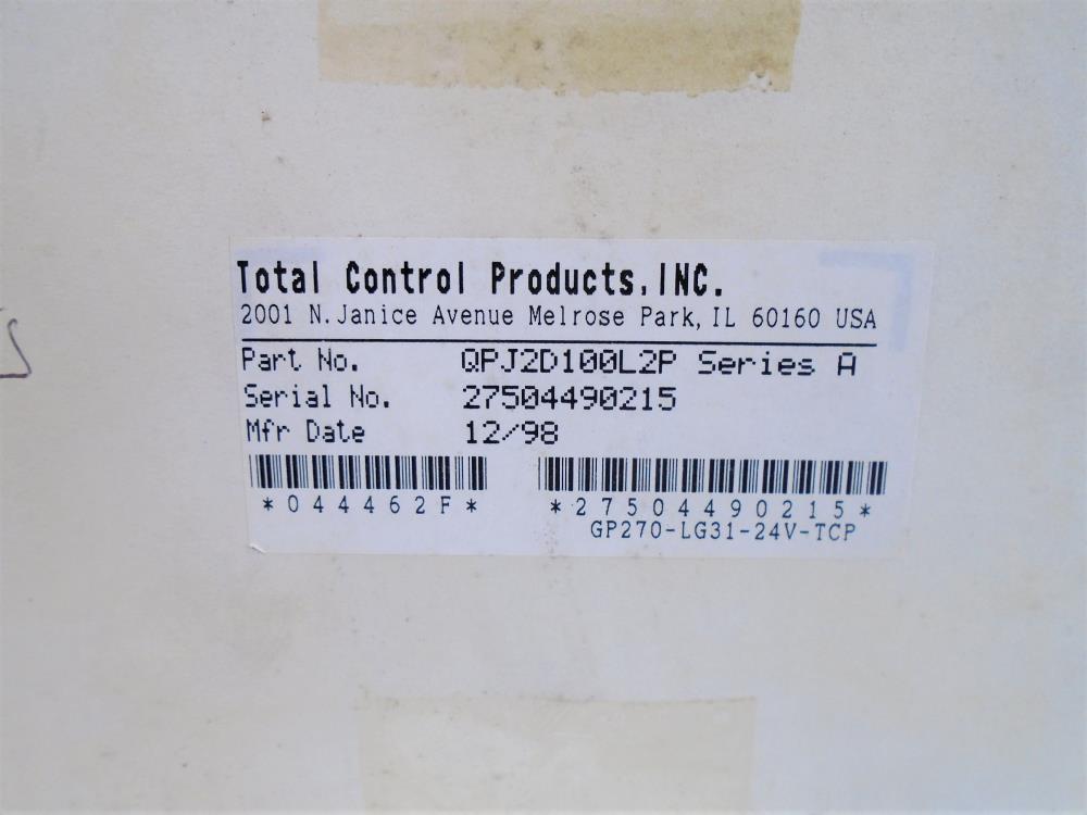Total Control QuickPanel Jr. Monochrome 5" LCD Operator Interface QPJ ...