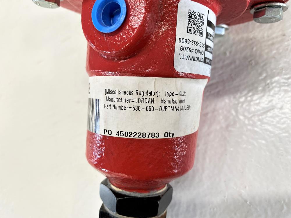 Jordan Valve 1/2" NPT Sliding Gate Regulator, Model 53C, DI, Monel Trim ...