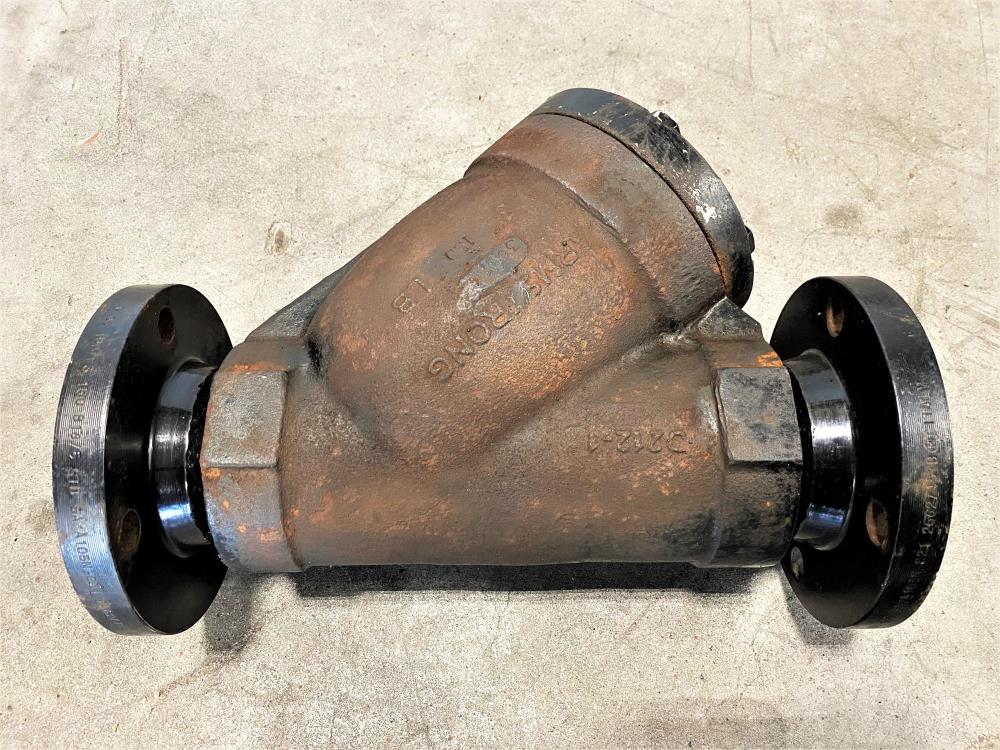 Armstrong 3" 150# Flanged Wye Y-Strainer, 1-1/4" NPT, WCB