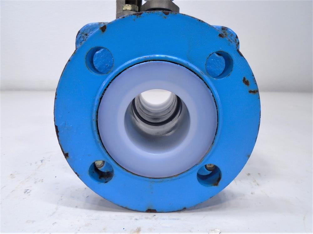 Durco Flowserve 1-1/2" Atomac PFA Ball Valve w/ Handle, AKH2, 87 PSIG