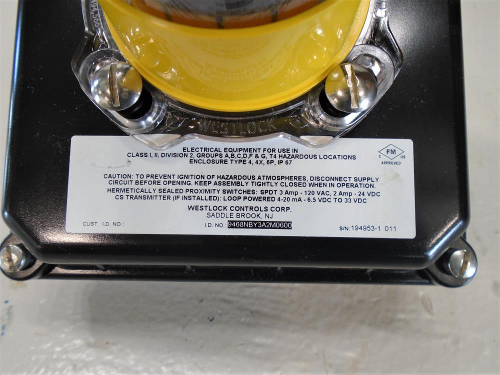 Westlock Accutrak Rotary Position Monitor 9468NBY3A2M0600