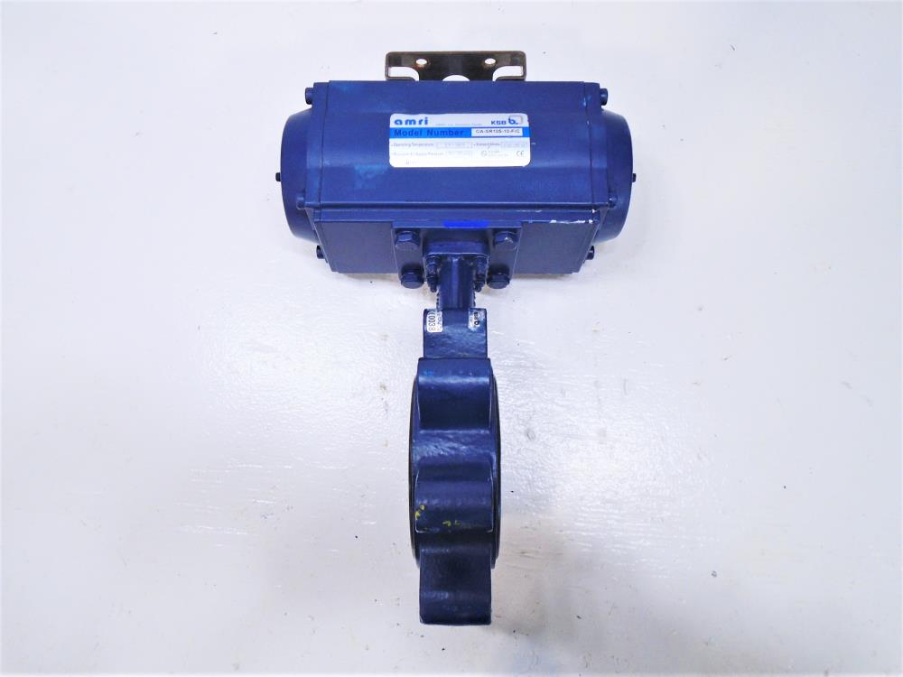 Amri 4" 150# Lined Butterfly Valve, Cast Iron 3G6K6XC w/Actuator CA ...