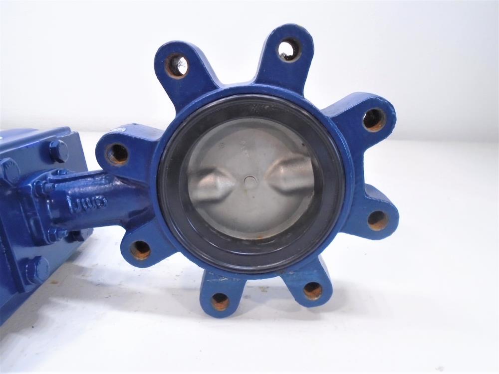 Amri 4" 150# Lined Butterfly Valve, Cast Iron 3G6K6XC w/Actuator CA ...