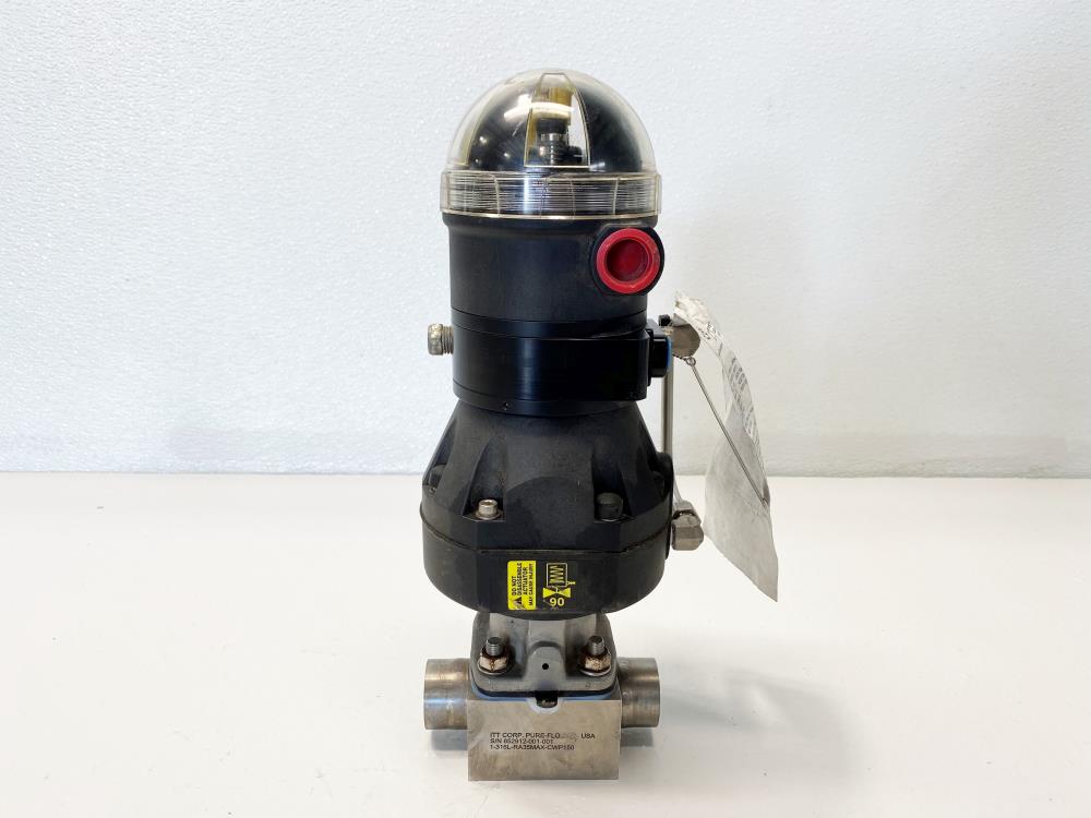 ITT Pure-Flo 1" Butt-Weld Stainless Sanitary Diaphragm Valve w/ B209 ...