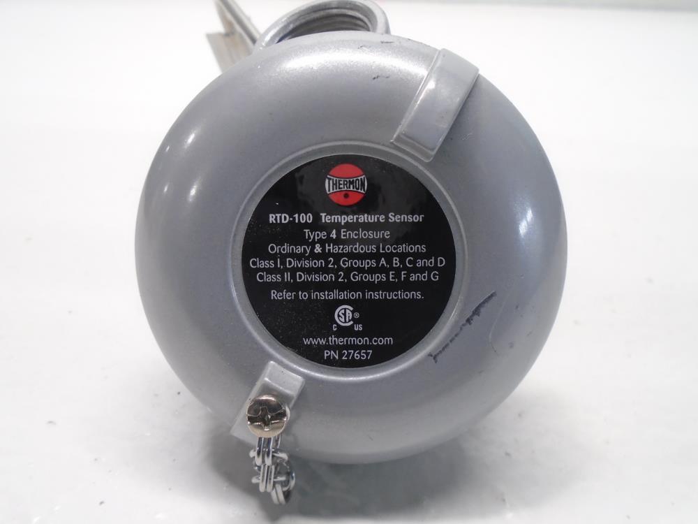 LOT of (2) Thermon RTD-100 Temperature Sensor, 3/4" NPT