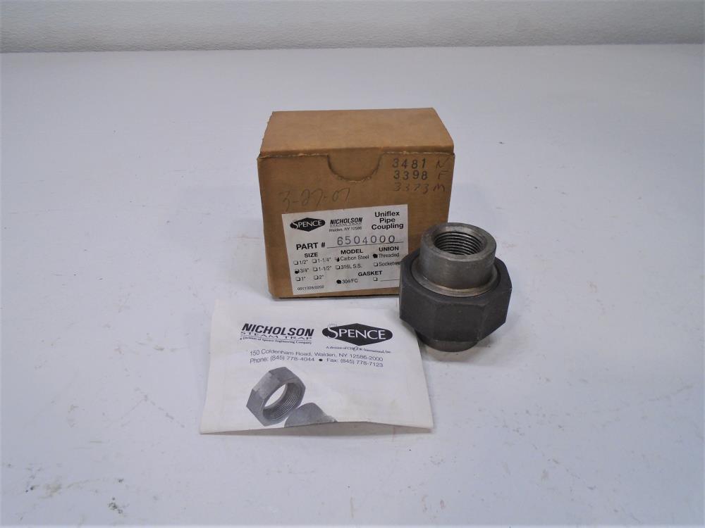 LOT of (10) Spence Nicholson Uniflex Pipe Union, Carbon Steel, 6504000 ...