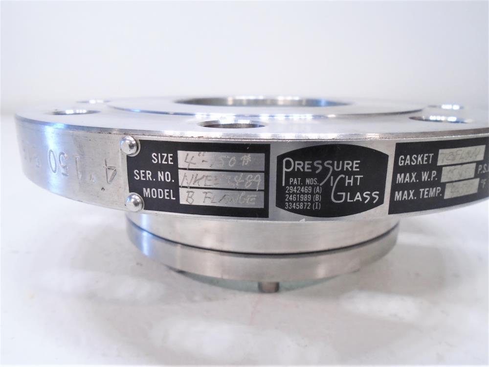 Pressure Sight Glass 4" 150# 316SS Sight Glass Flange