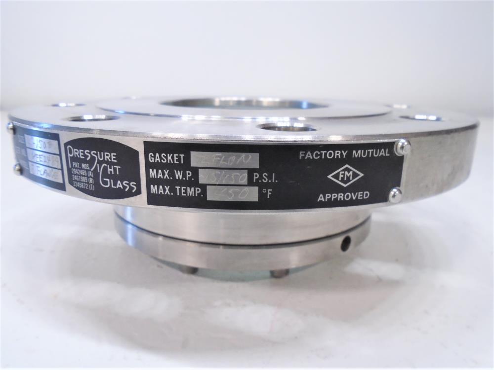 Pressure Sight Glass 4" 150# 316SS Sight Glass Flange