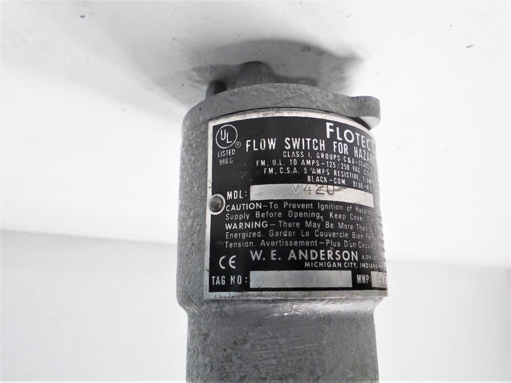 W. E. Anderson Flotect 1-1/2" Vane-Operated Flow Switch V42U