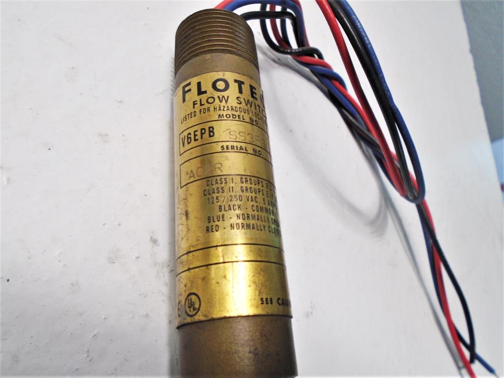 W. E. Anderson Flotect 1" Flow Switch V6EPB-SS3FS