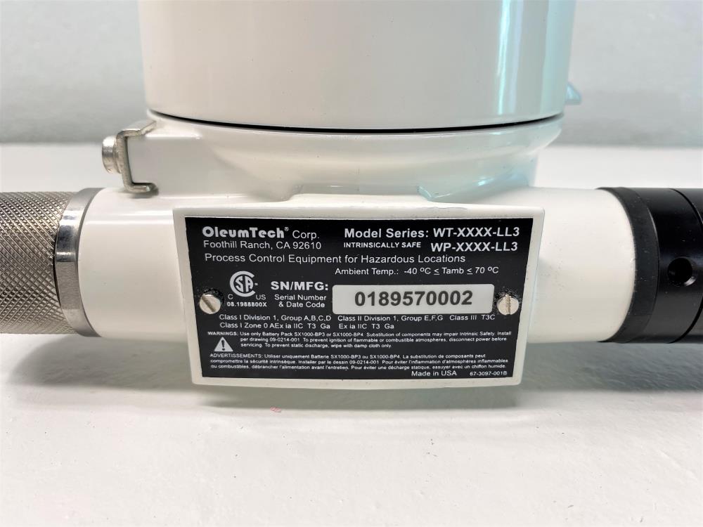 OleumTech Liquid Level Transmitter WT-0900-LL3 w/ Resistive Level Sensor