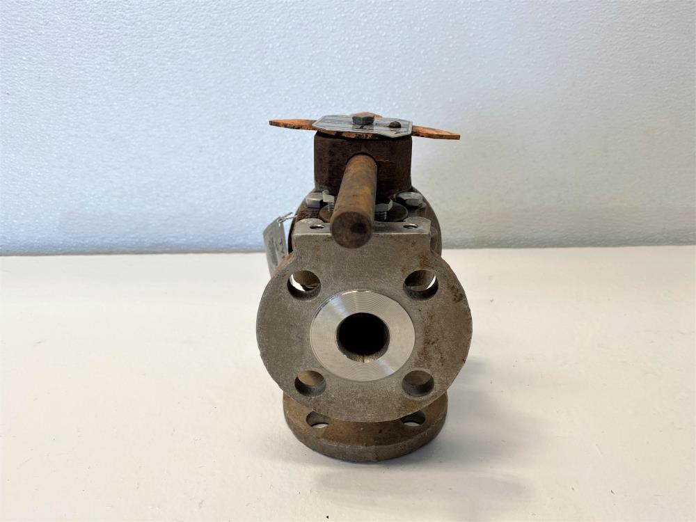Tufline XOMOX 1" 150# 316 Stainless Steel 3-Way Plug Valve, Type D ...
