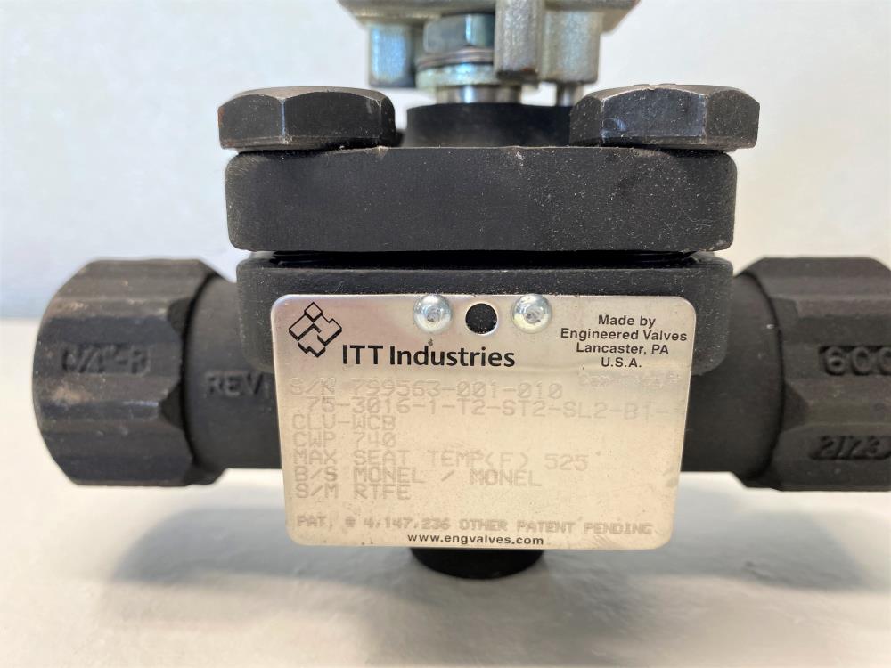 ITT Cam-Tite 3/4" NPT 600# WCB Monel Ball Valve .75-3016-1-T2-ST2-SL2 ...