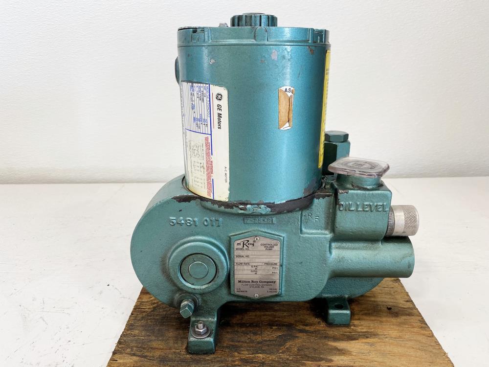 Milton Roy 6.2 GPH Controlled Volume Pump 5R120-117 w/ GE .25HP Motor ...