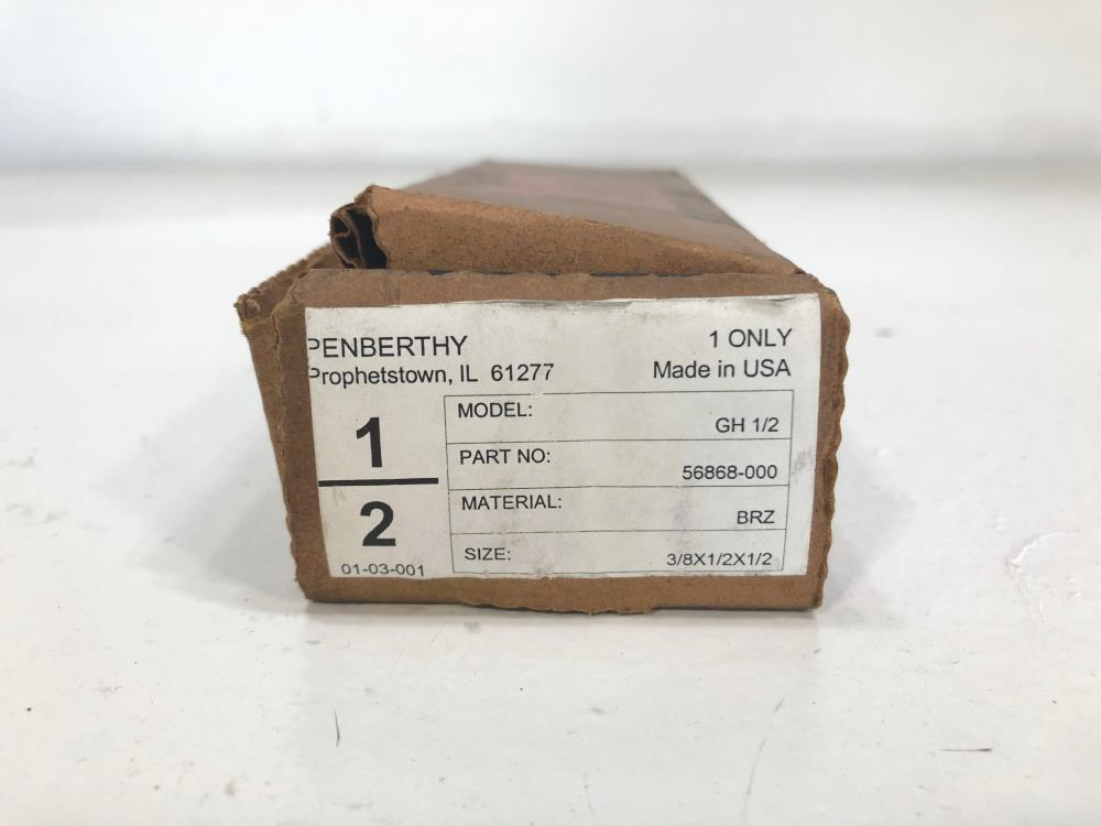 Penberthy Bronze GH 1/2" High Head Gas/Steam Motive Jet Pump 56868-000