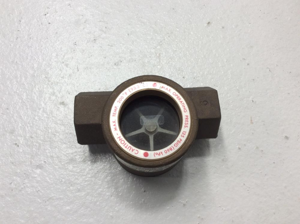 W. E. Anderson 1/2" NPT Bronze Midwest Sight Flow Indicator W/ Rotor ...