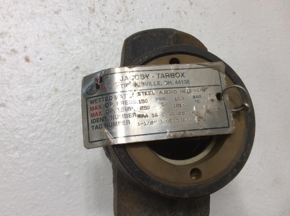 Jacoby Tarbox 1-1/2" NPT Carbon Steel Sight Flow Indicator W/ Flapper ...