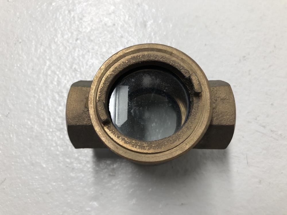 Nugent 3/4" NPT Bronze Sight Flow Indicator W/ Flapper