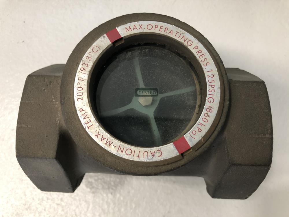 W.E. Anderson 1-1/2" NPT Bronze Midwest Sight Flow Indicator W/ Rotor #300