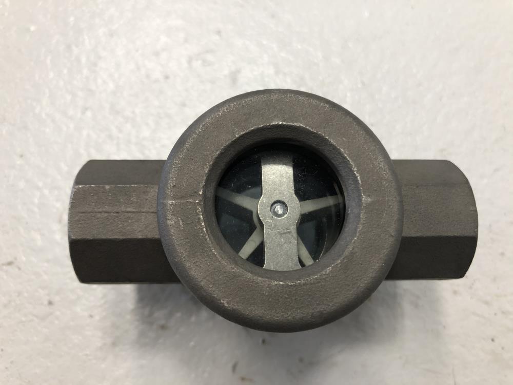 Kenco 1/2" NPT CF8M Sight Flow Indicator W/ Rotor KSF-ST-T-0.5-VSR