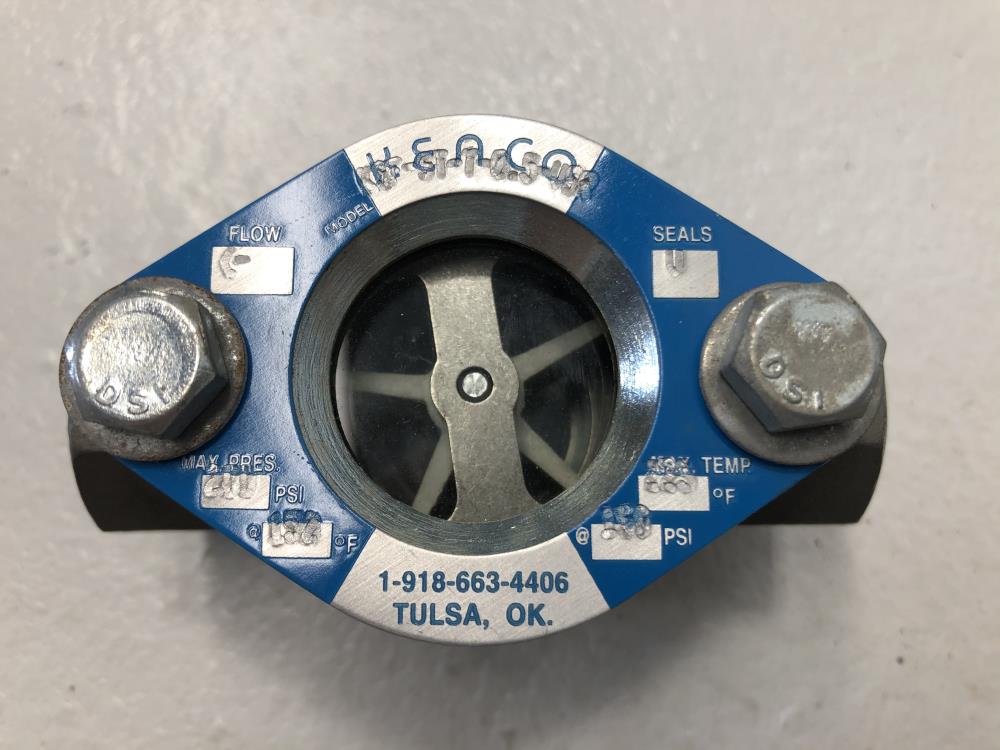 Kenco 1/2" NPT CF8M Sight Flow Indicator W/ Rotor KSF-ST-T-0.5-VSR