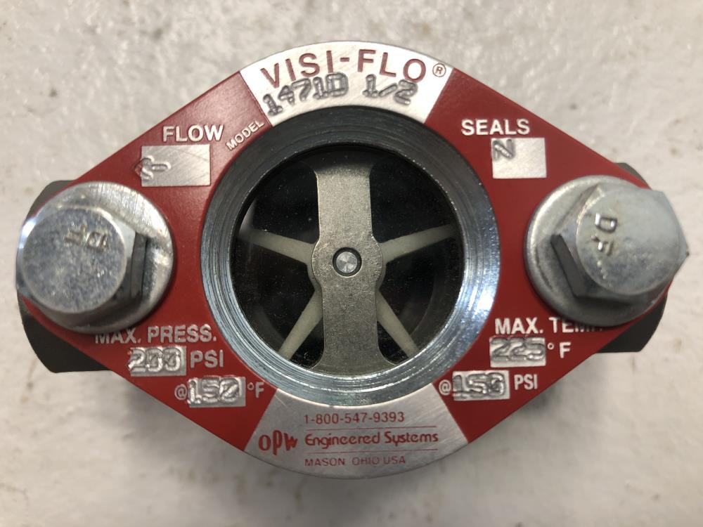 Visi-Flo 1/2" NPT CF8M Sight Flow Indicator W/ Rotor #14710