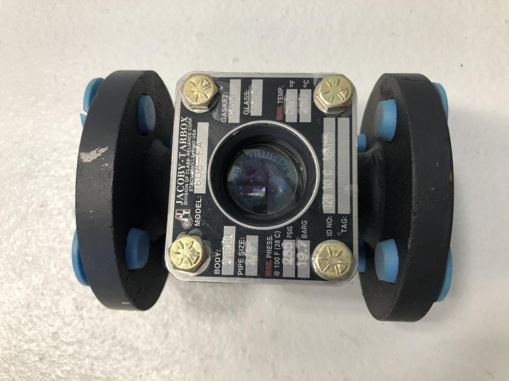 Jacoby Tarbox 608-FA 3/4" Flanged Steel Sight Flow Indicator w/ Drip Tube
