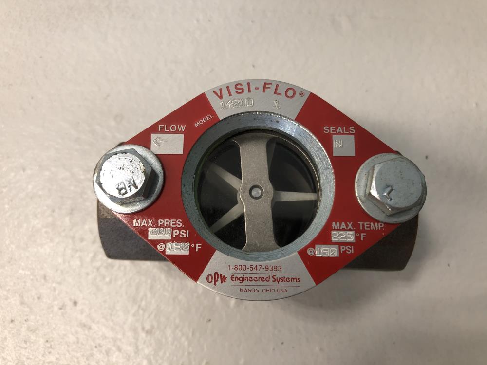 Visi-Flo 1" NPT Carbon Steel Sight Flow Indicator w/ Rotor