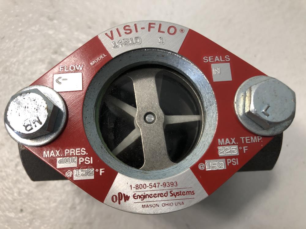 Visi-Flo 1" NPT Carbon Steel Sight Flow Indicator w/ Rotor