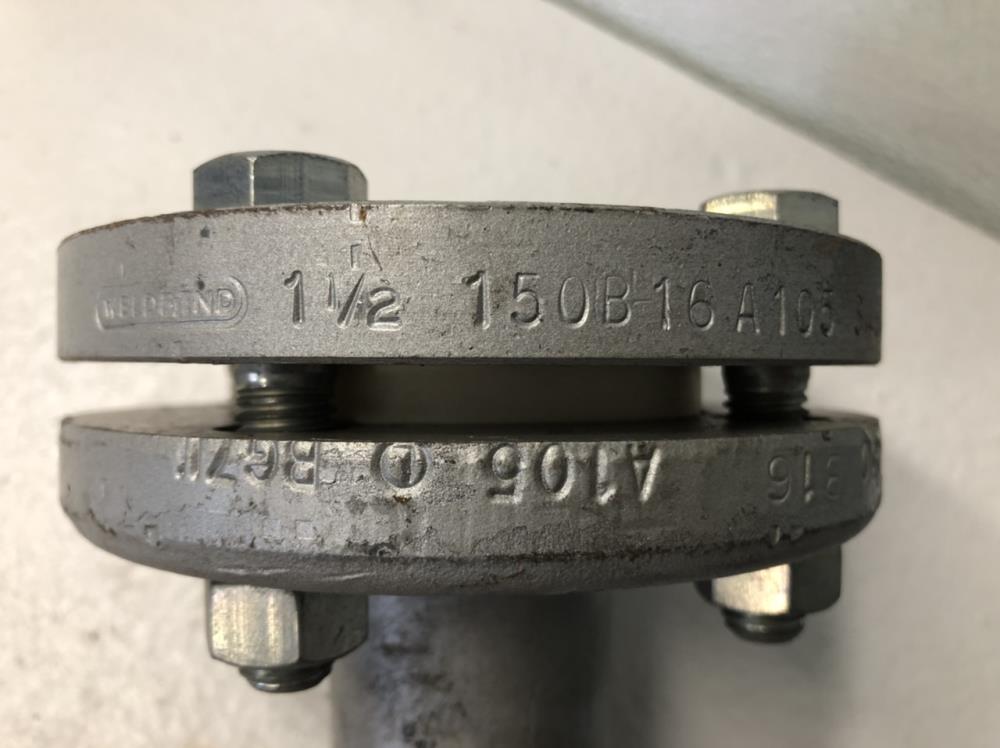 Penberthy 1-1/2" MNPT 150# A105 Flanged Sight Flow Assembly WTM 11/2