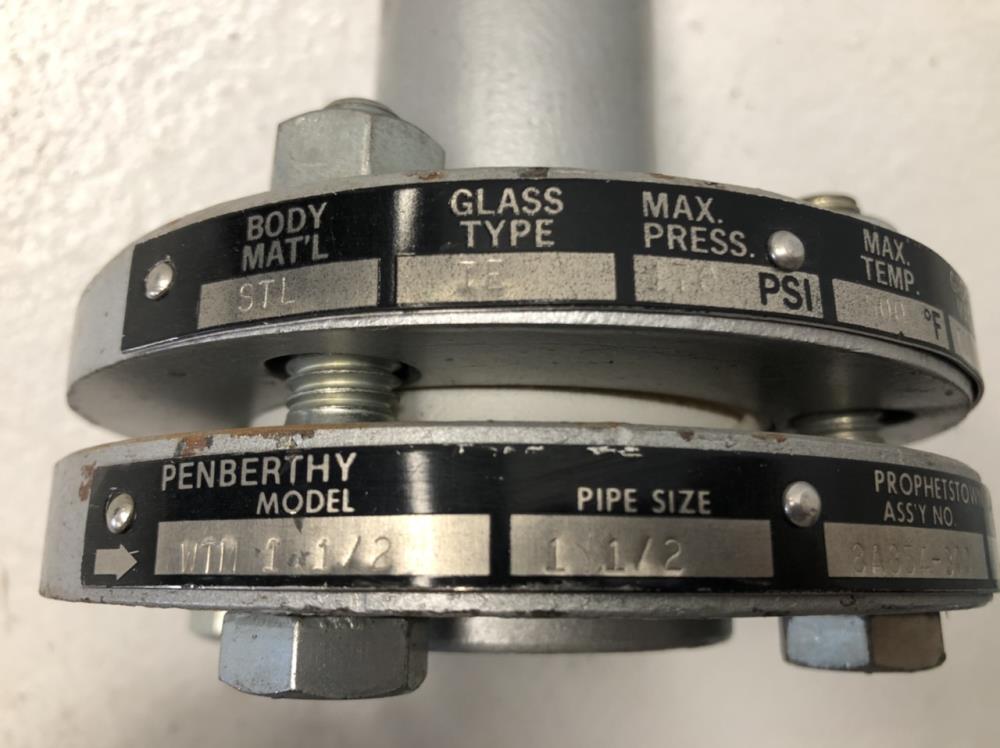 Penberthy 1-1/2" MNPT 150# A105 Flanged Sight Flow Assembly WTM 11/2