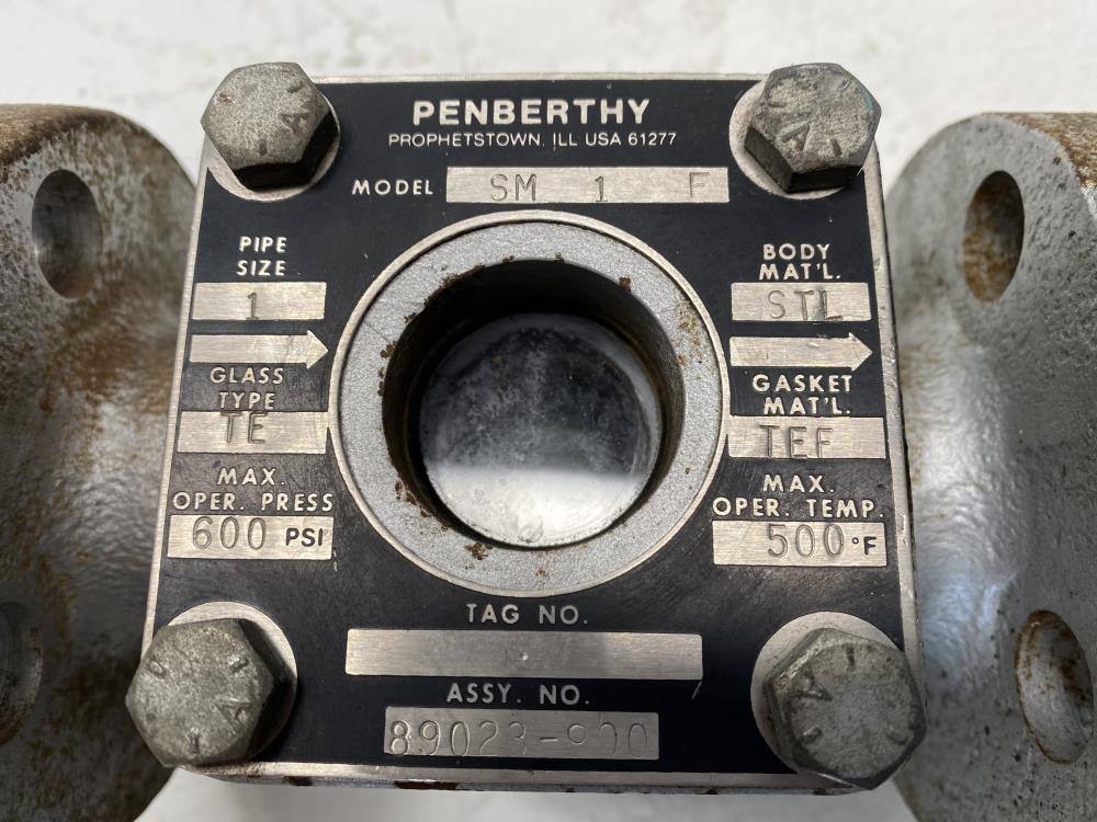 Penberthy 1" Flanged Steel Sight Flow Indicator, Plain Style, SM1F