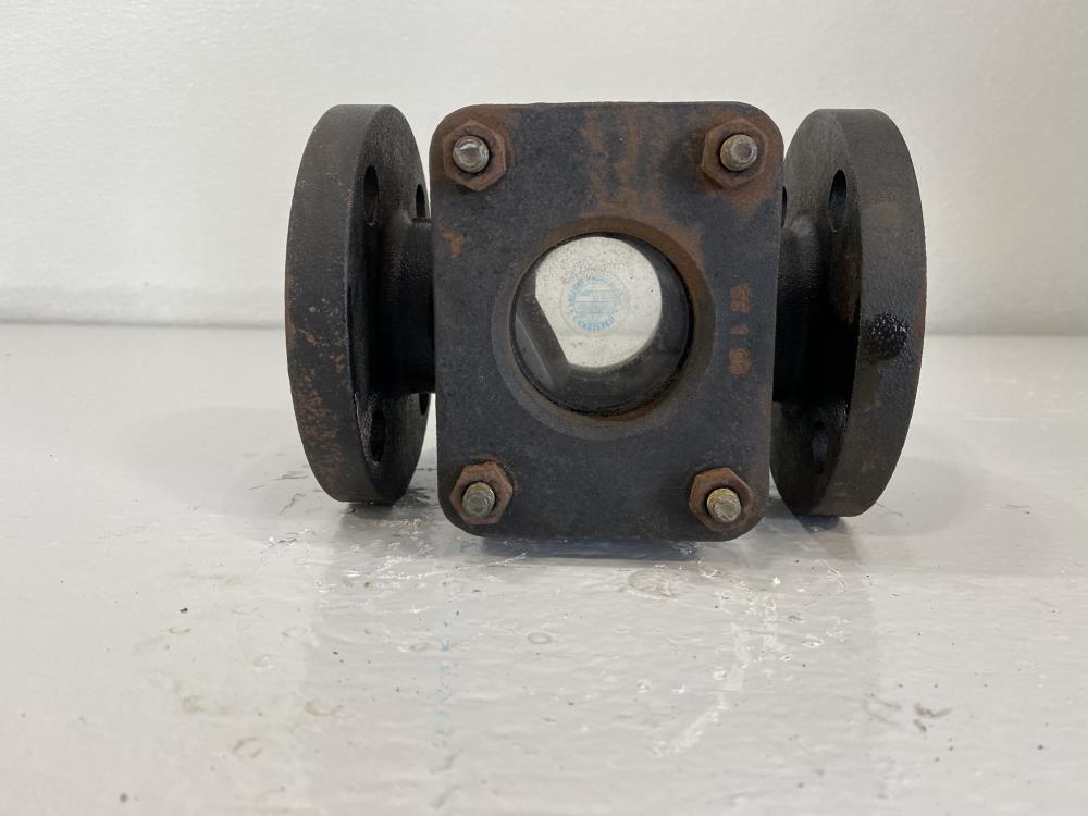 Jacoby Tarbox 1-1/2" Flanged WCB Sight Glass w/ Drip Tube 910-FA