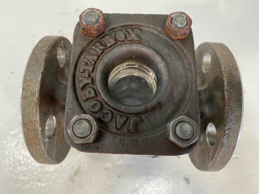 Jacoby Tarbox 1" Flanged CF8M Sight Flow Indicator, Plain Style 910-1B